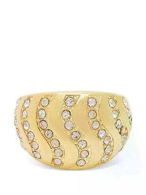 LYNYER Aurora Wave Crystal Ring - Gold