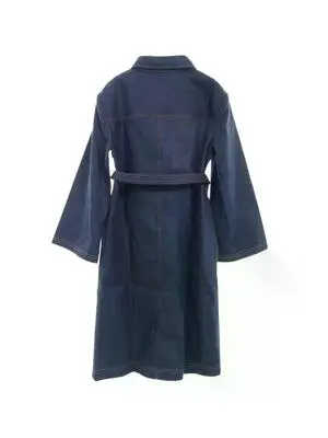 Gucci 2010s Logo Patch Denim Shirt Dress
