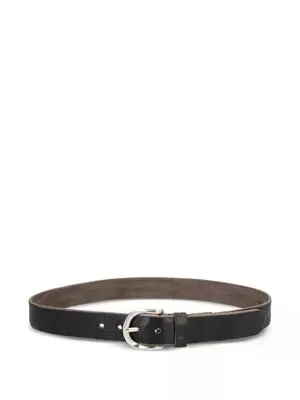 Our Legacy Leather Buckle Belt - Black