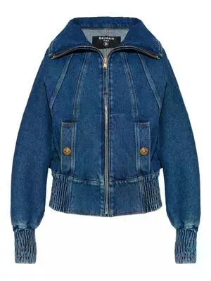Balmain Zip-up Denim Jacket - Blue
