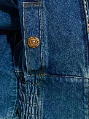 Balmain Zip-up Denim Jacket - Blue