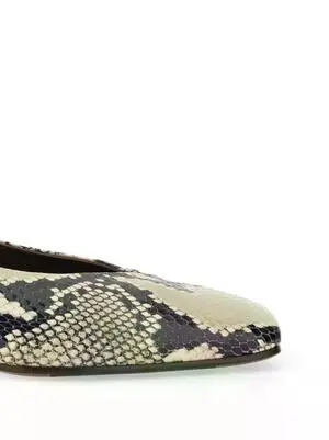 Roberto Festa Vina Python-print Block-heel Pumps