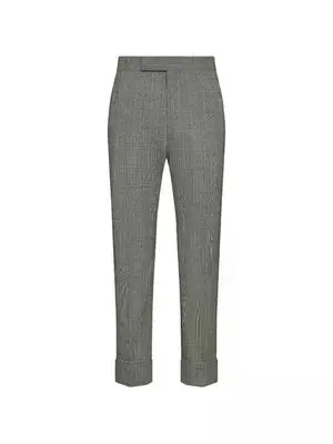 Thom Browne Prince Of Wales-patterned Trousers - Grey