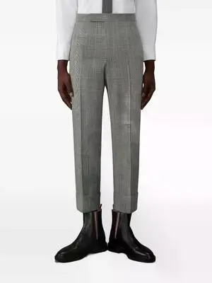 Thom Browne Prince Of Wales-patterned Trousers - Grey