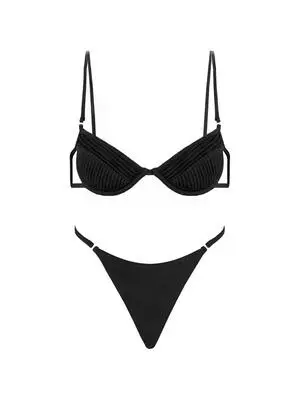 SELIA RICHWOOD Amy Cut-out Bikini - Black
