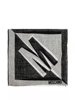 Moschino Logo-print Scarf - Black
