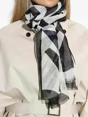 Moschino Logo-print Scarf - Black