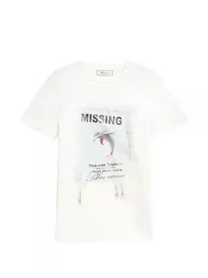 Blumarine Dolphin-print Jersey T-shirt - White