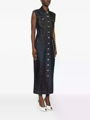 Sportmax Button Denim Shirt Dress