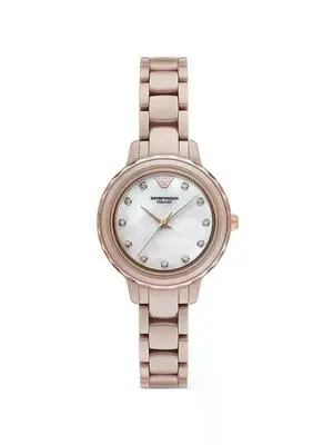 Emporio Armani Round-shape 32mm Watch - White