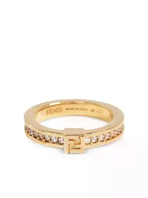 Fendi Forever Crystal-embellished Ring - Gold