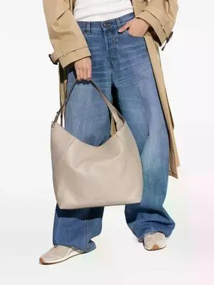 Furla Lara Grained-leather Shoulder Bag - Neutrals