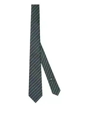 Gucci Chain-link Pattern Tie - Blue