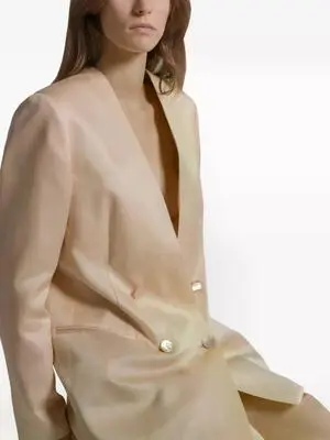 Alberta Ferretti Silk Double-breasted Blazer