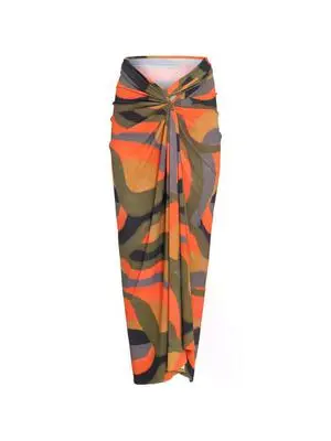 LYGIA & NANNY Diana Pareo Knot Print - Orange