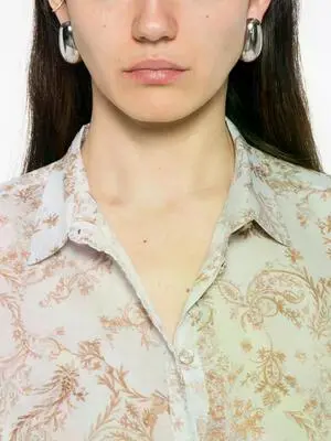 FORTE_FORTE Floral Print Shirt - White