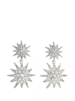 KENNETH JAY LANE Starburst Drop Earrings - Silver