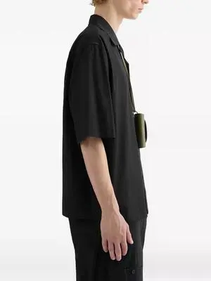 JIL SANDER Patch Pocket Cotton Poplin Shirt - Black