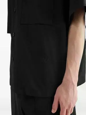 JIL SANDER Patch Pocket Cotton Poplin Shirt - Black