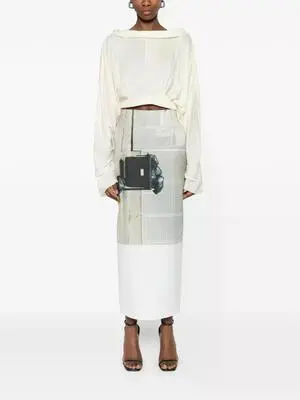 Rick Owens Cowl-neck Cropped Top