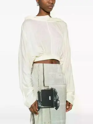 Rick Owens Cowl-neck Cropped Top