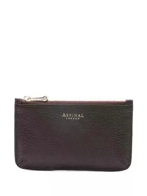 ASPINAL OF LONDON Ella Pebbled-leather Cardholder - Red