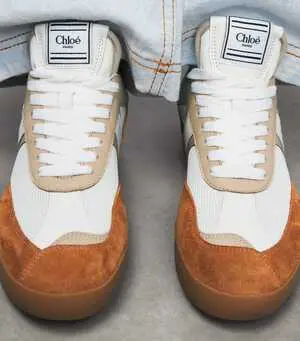 Chloé Kick Low Top Sneakers - Brown