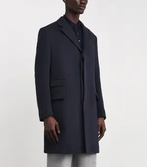 Ralph Lauren Purple Label Wool-blend Kent Overcoat - Navy