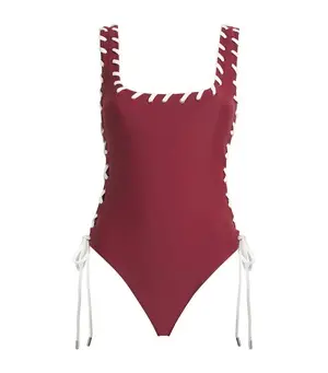 Simkhai Dayton Scoop-neck One-piece Swimsuit - Burgundy