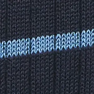 Harrods Cotton-blend Stripe Ribbed Socks - Blue