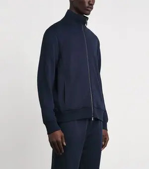 Canali Wool Zip-up Sweatshirt
