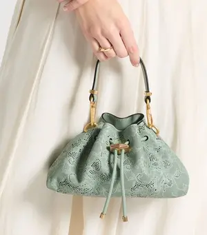 JIMMY CHOO Cinch Small Leather Shoulder Bag - Green