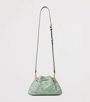 JIMMY CHOO Cinch Small Leather Shoulder Bag - Green