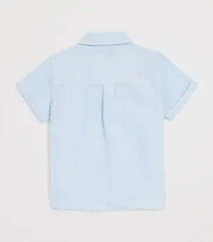 TARTINE ET CHOCOLAT Linen Embroidered Crest Shirt