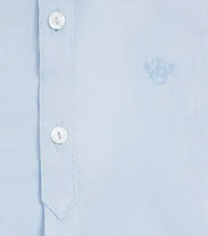 TARTINE ET CHOCOLAT Linen Embroidered Crest Shirt