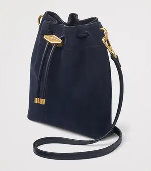 JIMMY CHOO Suede Cinch Mini Bucket Bag