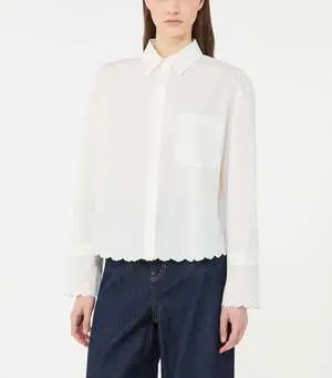 Max Mara Cotton Embroidered Shirt - White