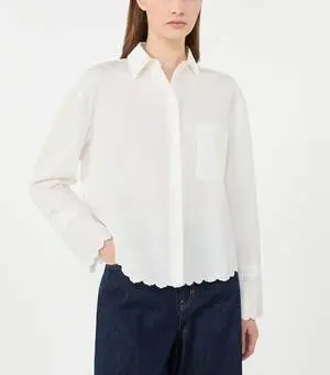 Max Mara Cotton Embroidered Shirt - White