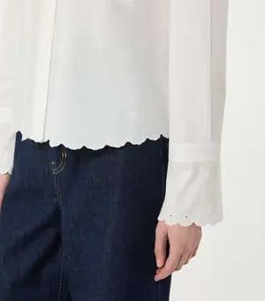Max Mara Cotton Embroidered Shirt - White