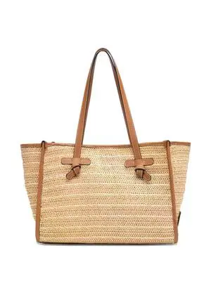 GIANNI CHIARINI Marcella Straw-effect Tote Bag - Neutrals
