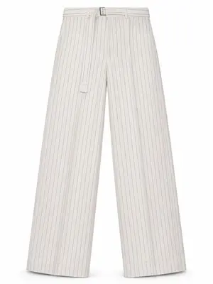 Sacai Pinstripe Wide Leg Pants