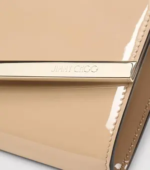 JIMMY CHOO Patent Leather Emmie Clutch - Brown