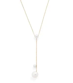 Sophie Bille Brahe Pearl And Trois Moon Necklace - Gold