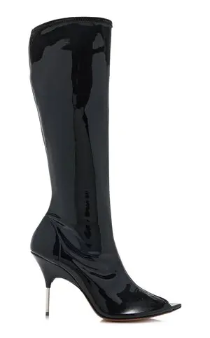 Amina Muaddi Bruna Latex Knee High Boots