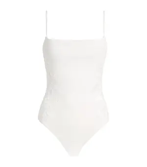 Simkhai Embroidered Juniper One-piece Swimsuit