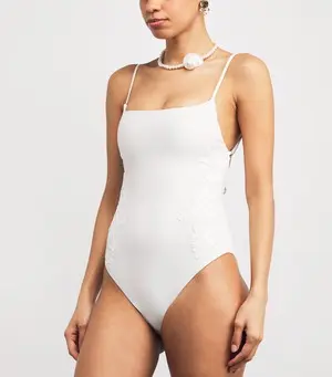 Simkhai Embroidered Juniper One-piece Swimsuit
