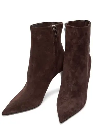 JIMMY CHOO Frankie 85 Suede Ankle Boots - Brown