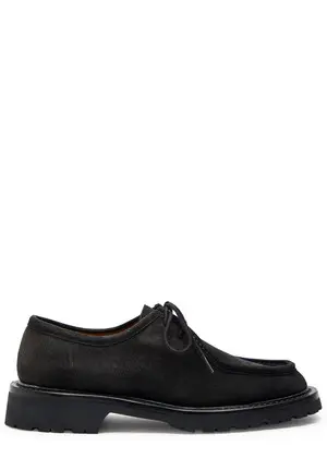 Legres Suede Derby Shoes - Black