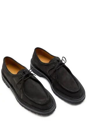 Legres Suede Derby Shoes - Black