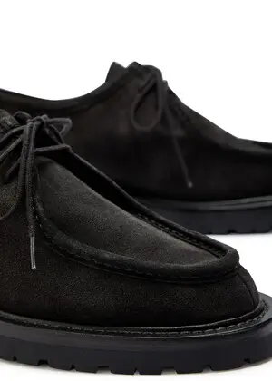 Legres Suede Derby Shoes - Black